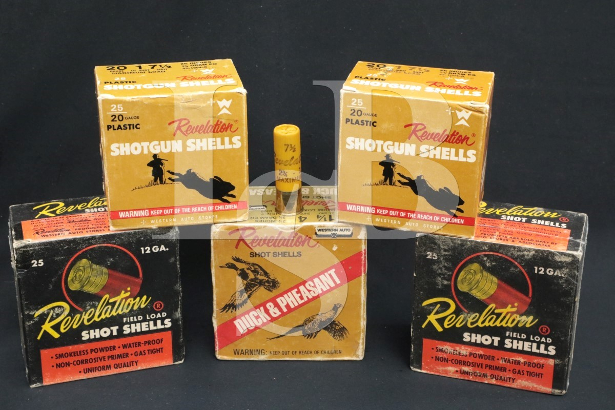 Revelation 125x 20 & 12 Gauge Vintage Ammunition 2 3/4" 5x Complete ...