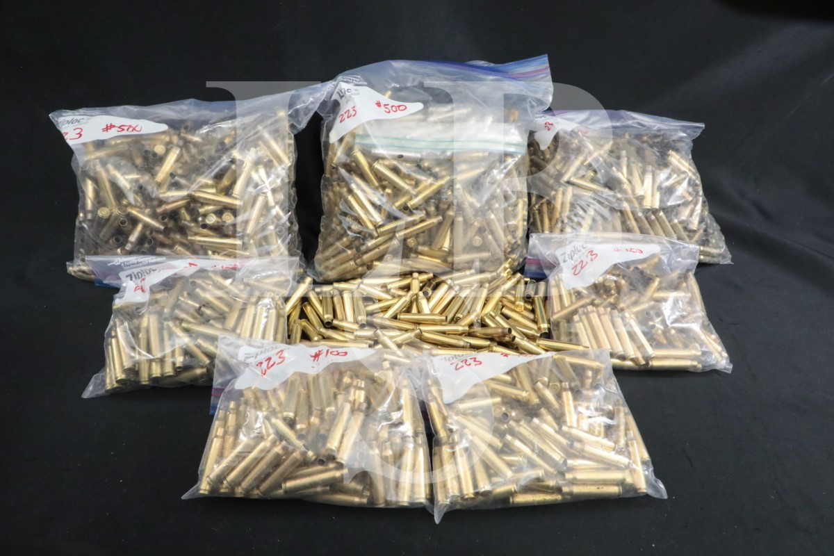 2000x .223 Rem. Fired Brass Cases Lake City, Fed, Rem, Win, Aguila ...