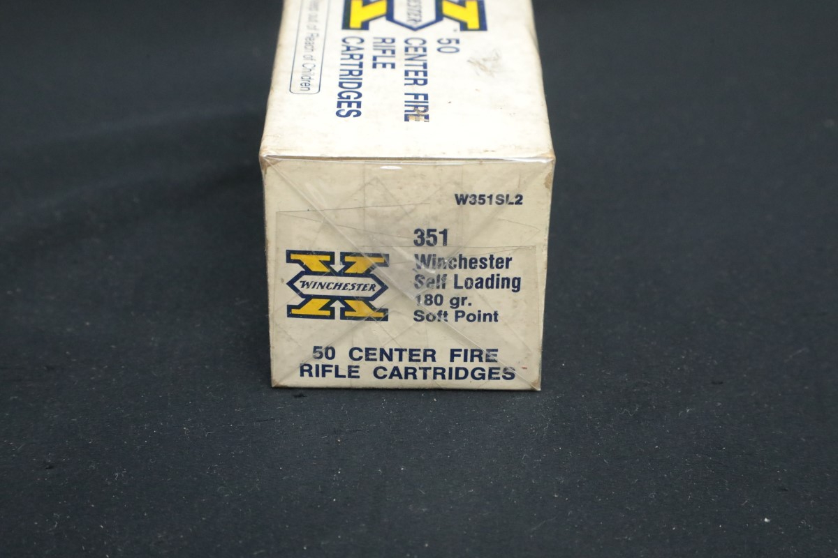 Winchester 100x .351 Win. Sl Vintage Ammunition Win. 180 Grain Soft ...