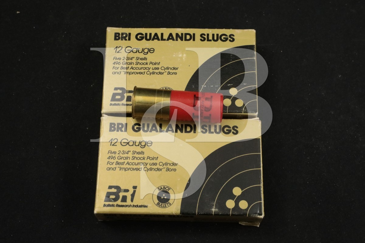10x 12 Gauge Slug Ammunition Very Bri Gualandi 496 Grain Lead Slugs 2 3 ...