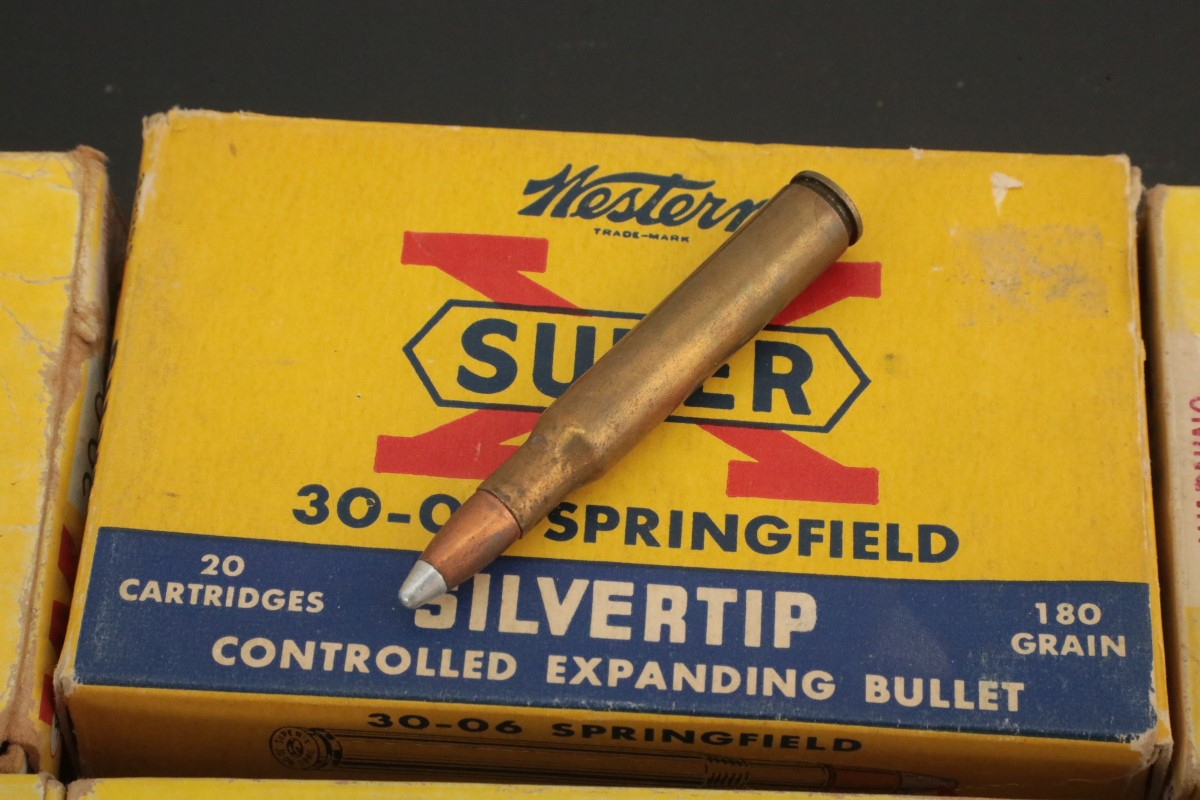Winchester 147x .30-06 Springfield Vintage Ammunition Win. & Western 150 & 180 Grain JSP ...