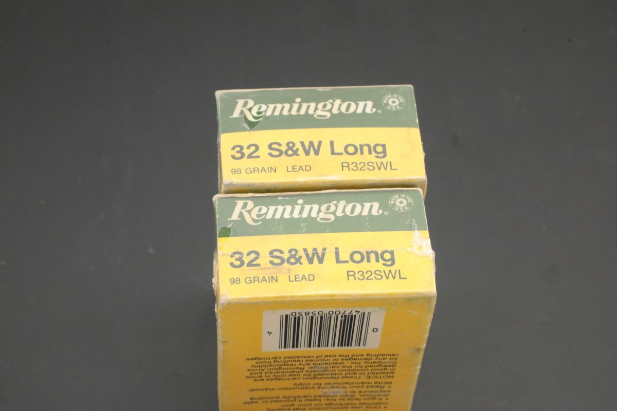Remington 100x .32 S&W Long Vintage Ammunition 98 Grain Lead Rn 2x ...