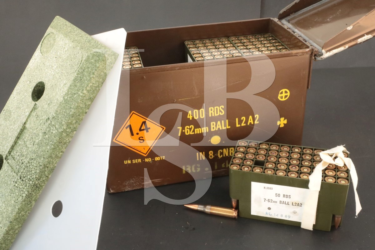 English Military 400x 7.62mm Ball L2a2 Surplus Ammunition In Matching ...