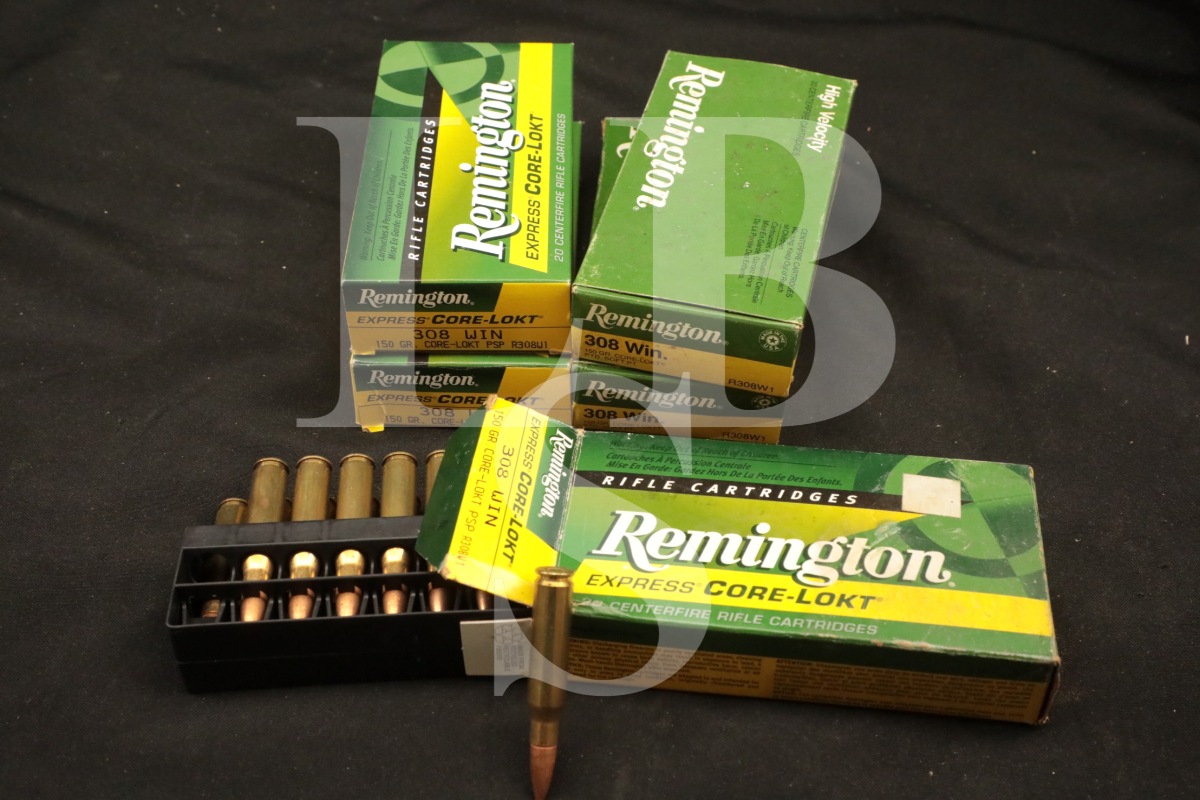 Remington 100x .308 Win. Ammunition Rem. High Velocity 150 Grain Core ...