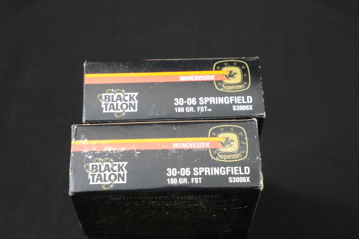 Winchester 40x .30-06 Springfield Ammunition Win. Fail Safe Black Talon ...