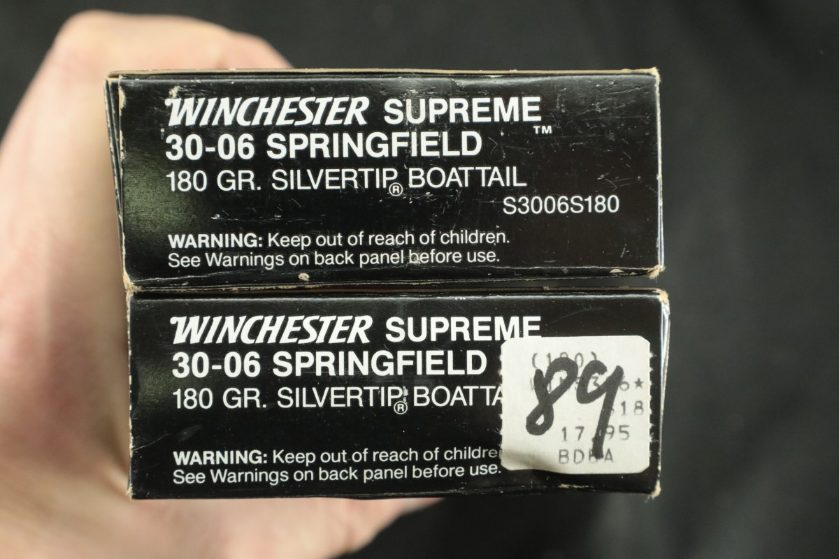 Winchester 40x .30-06 Springfield Ammunition Win. Supreme 180 Grain Silvertip Bt Bullets 7 ...
