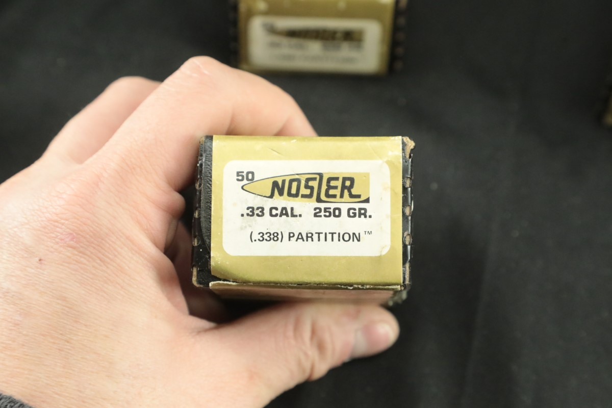 Nosler 107x .33 Caliber .338 Diameter 250 Grain Partition Jsp Bullets ...