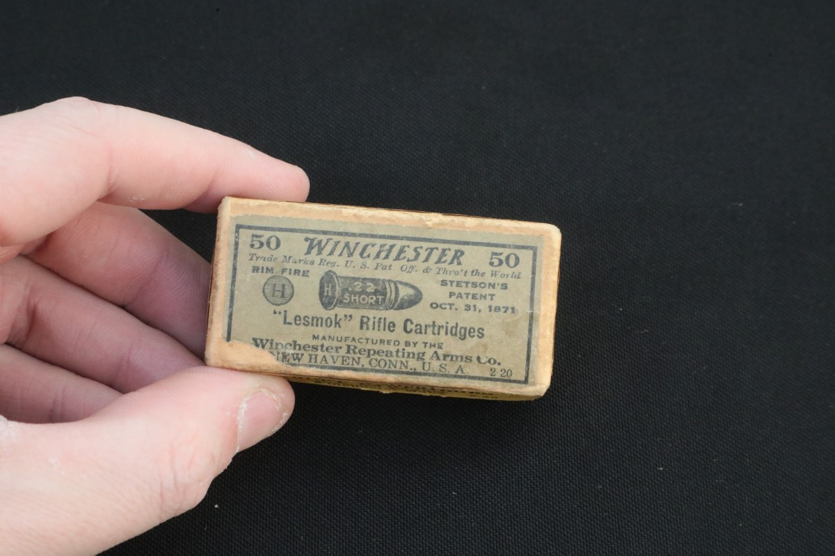 Winchester 50x .22 Short R.F. Ammunition Vintage Win. 1920`S "Lesmok ...