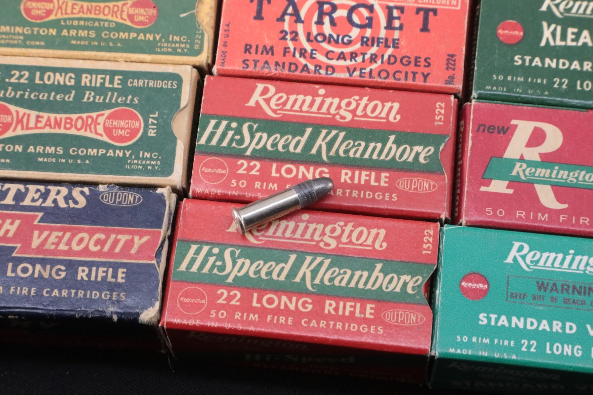 Collectors Lot 1676x .22 Lr, Short, Long Vintage Ammunition Rem ...