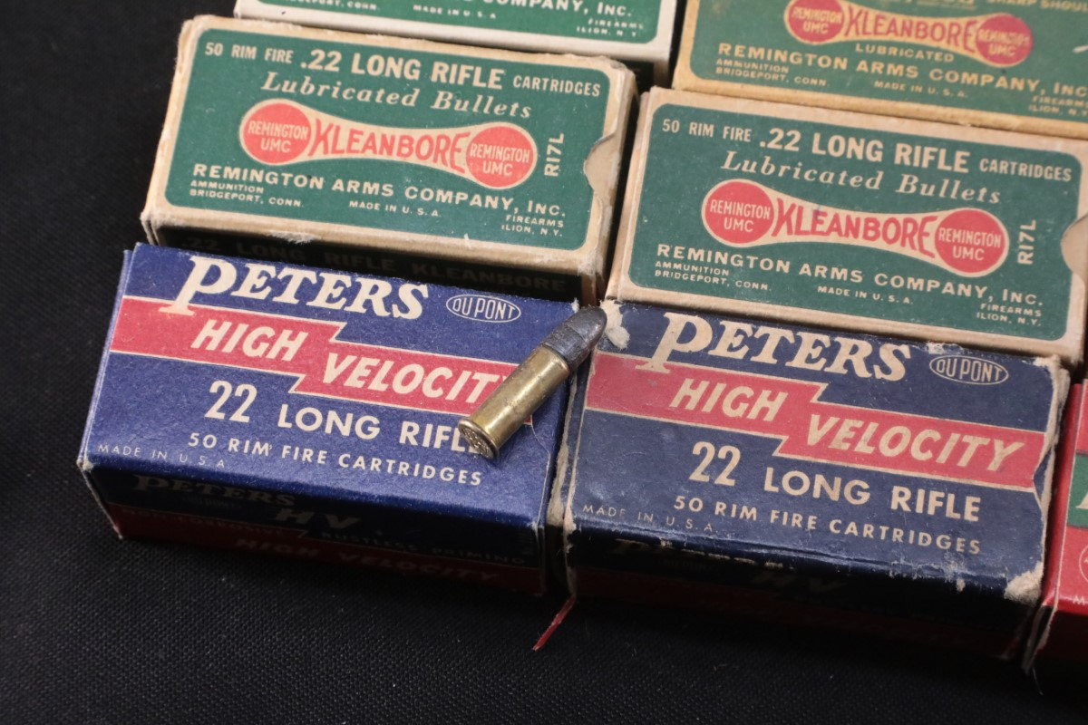 Collectors Lot 1676x .22 Lr, Short, Long Vintage Ammunition Rem ...