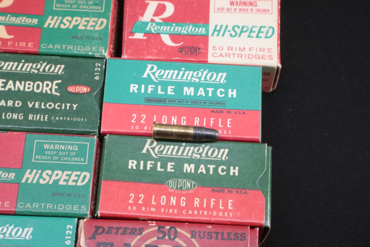 Collectors Lot 1676x .22 Lr, Short, Long Vintage Ammunition Rem ...
