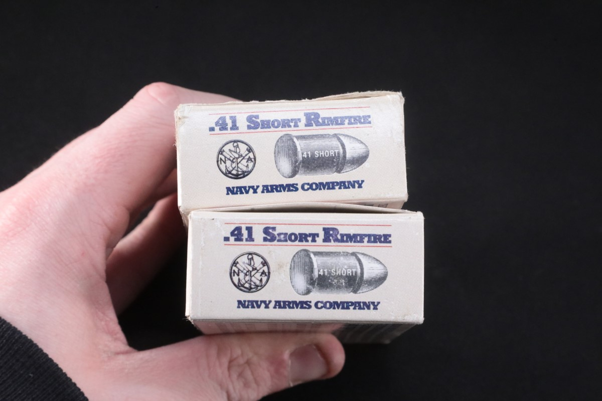 Navy Arms Co 100x .41 Short Rimfire Ammunition Lead Rn Bullets Copper ...