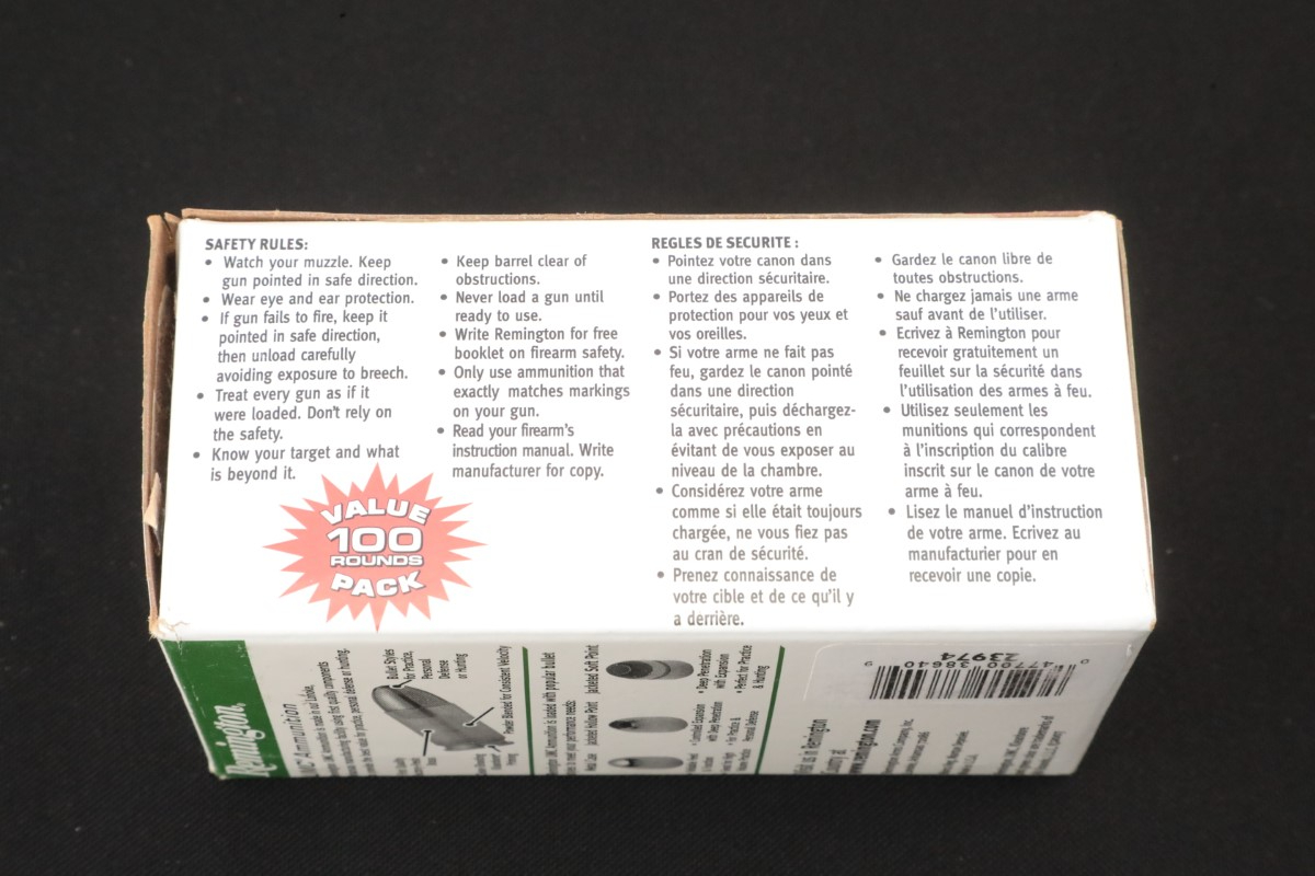 Remington 100x .380 Auto Ammunition Rem/Umc 88 Grain Jhp Bullets .380 ...