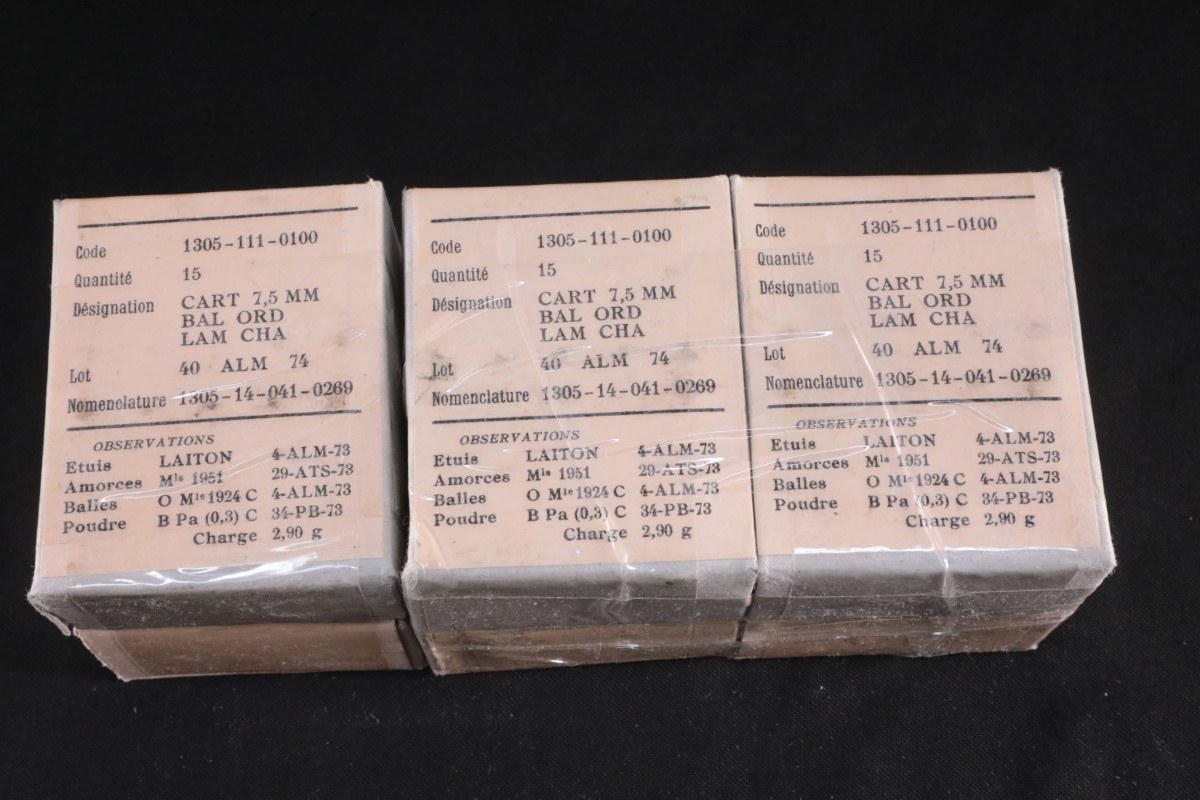 French Mas 135x 7.5x54mm French Ammunition In Original Boxes On Clips 7 ...