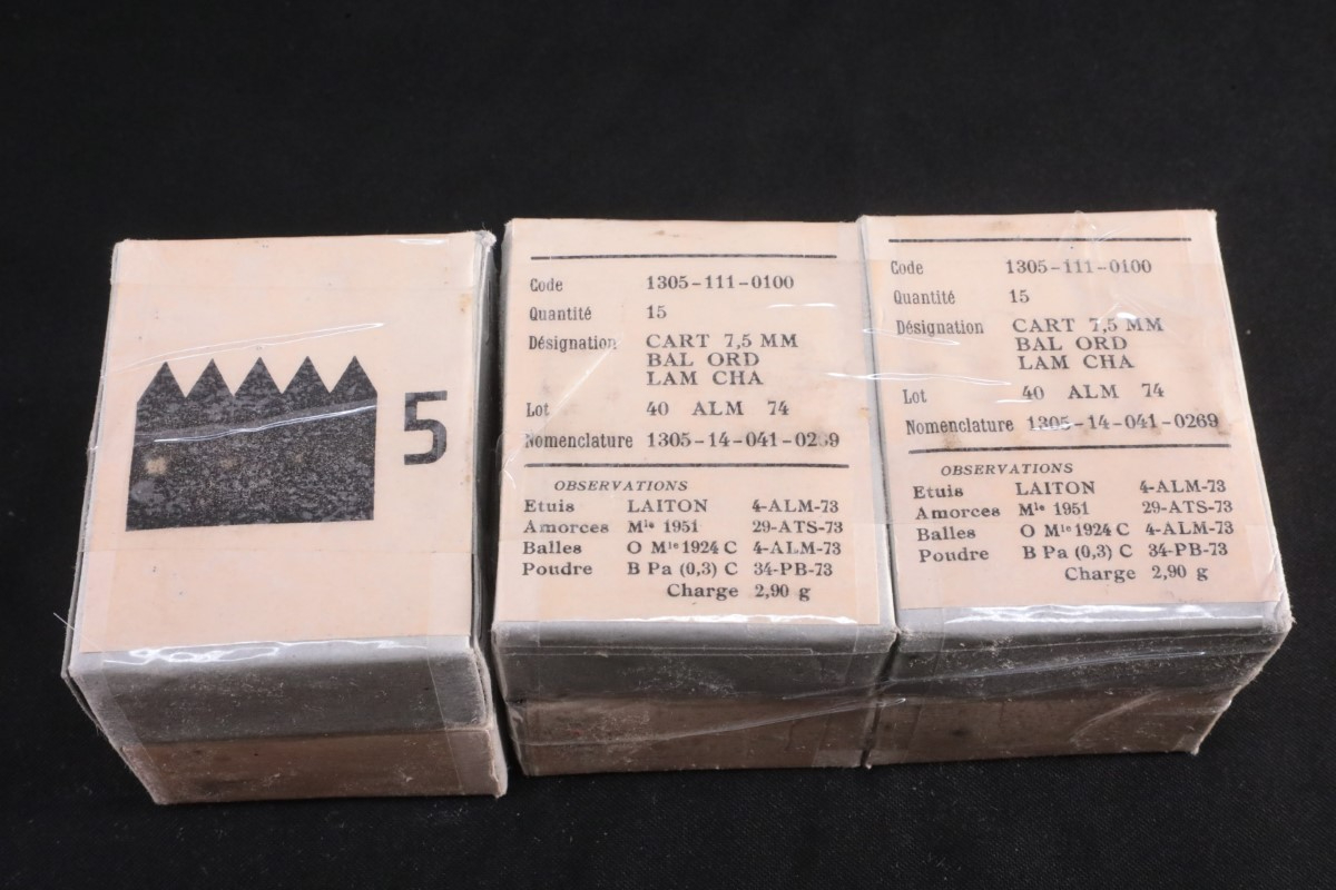 French Mas 135x 7.5x54mm French Ammunition In Original Boxes On Clips 7 ...