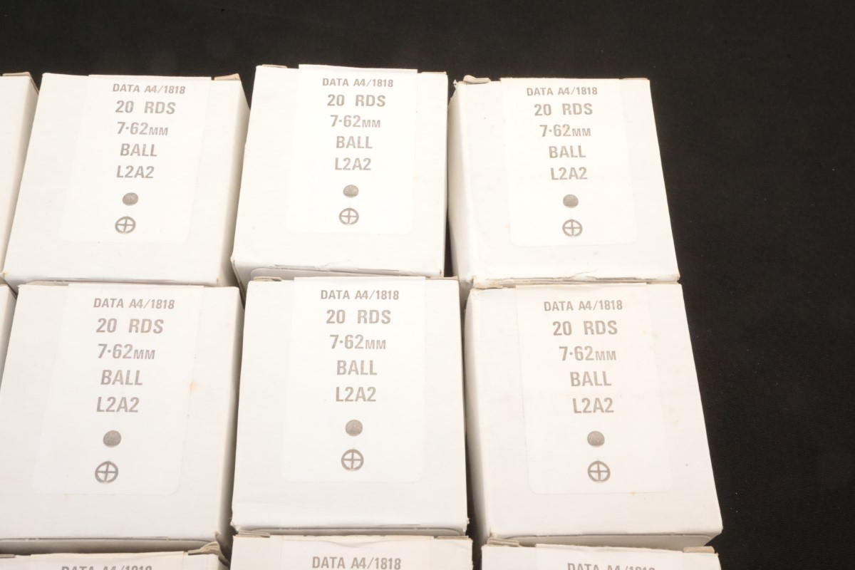English 400x 7.62mm Ball L2A2 Surplus Ammunition FMJ Non-Magnetic ...