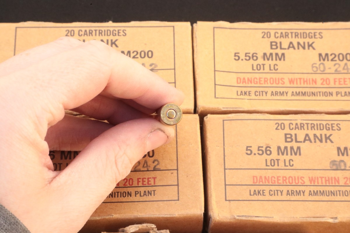 Lake City 94x 5.56x45mm Blank Ammunition Lc `76 M200 Star Crimps .223 ...