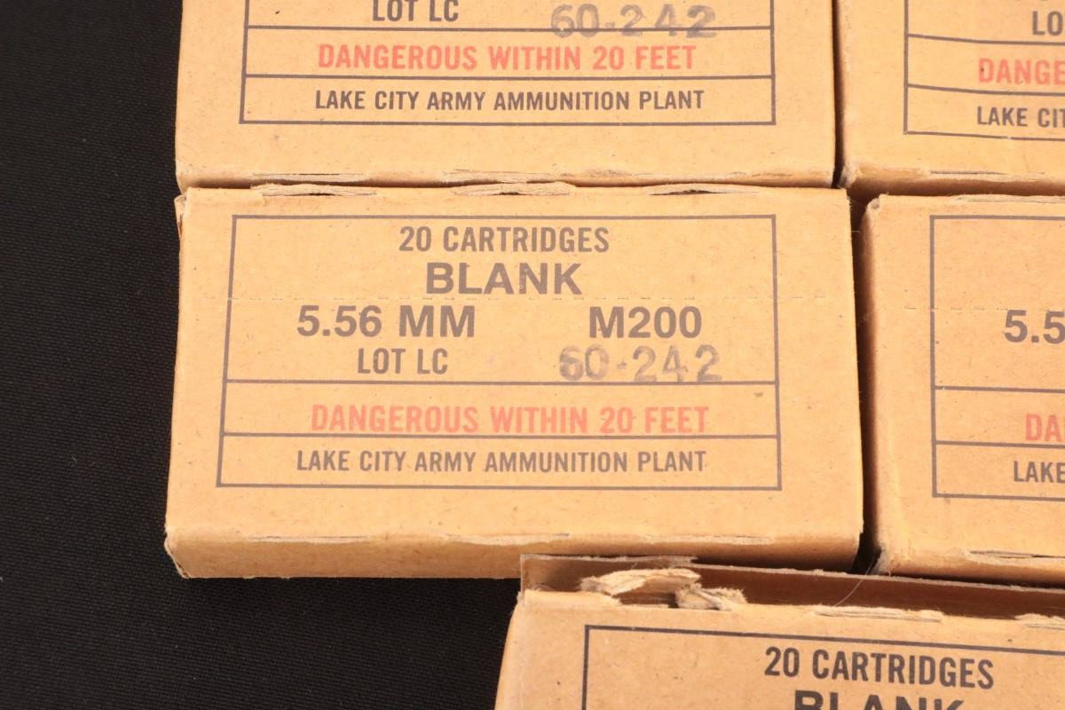 Lake City 94x 5.56x45mm Blank Ammunition Lc `76 M200 Star Crimps .223 ...