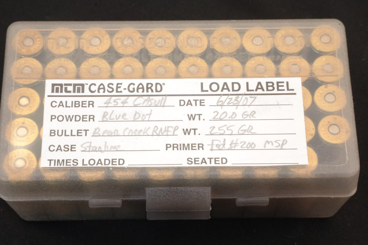 Reloads 99x .454 Casull Reloaded Ammunition 255 Grain Lead Rnfp Bullets ...