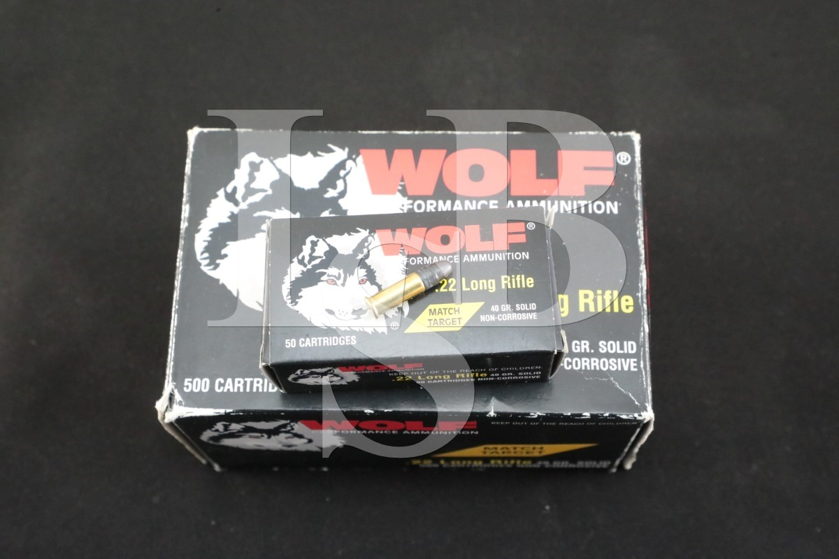 Wolf Ammunition 500x .22 Long Rifle Ammunition Match/Target 40 Grain ...
