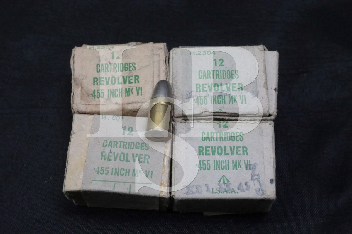 Kynoch 48x .455 Inch Webley Mk Vi Ammunition 1942 In Original Boxes ...
