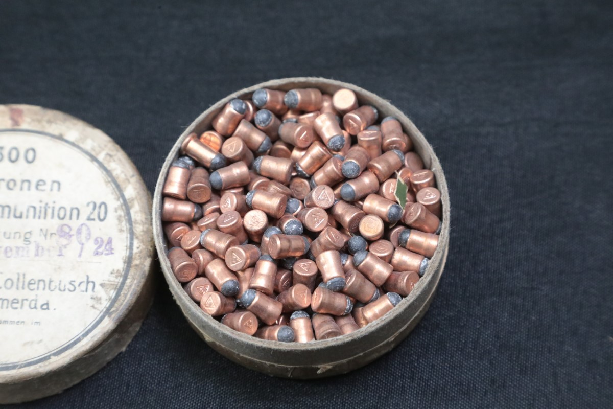 Dreyse 280x .22 BB Caps Ammunition German in Original Box Dated Nov. 7 ...