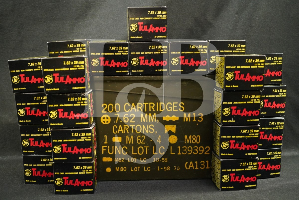 Russian 440x 7.62x39mm Ammunition Tulammo 122 Grain Fmj Magnetic ...