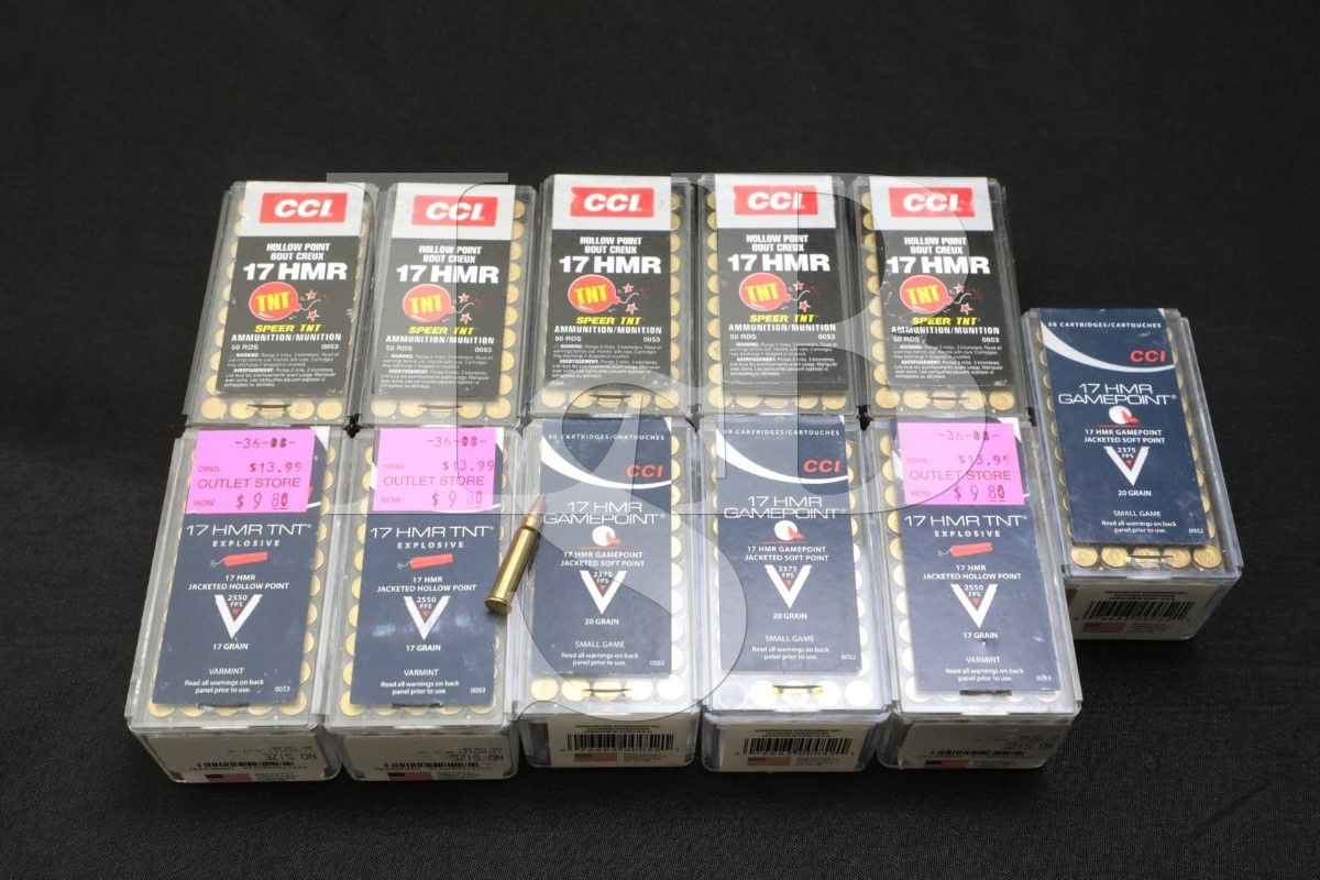 CCI Ammunition 550x .17 HMR Ammunition 17 Grain Speer TNT HP & JSP ...