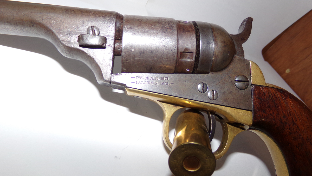 COLT Early model 1871-1872 Conversion 1849 pocket to 38 rimfire. Blued ...