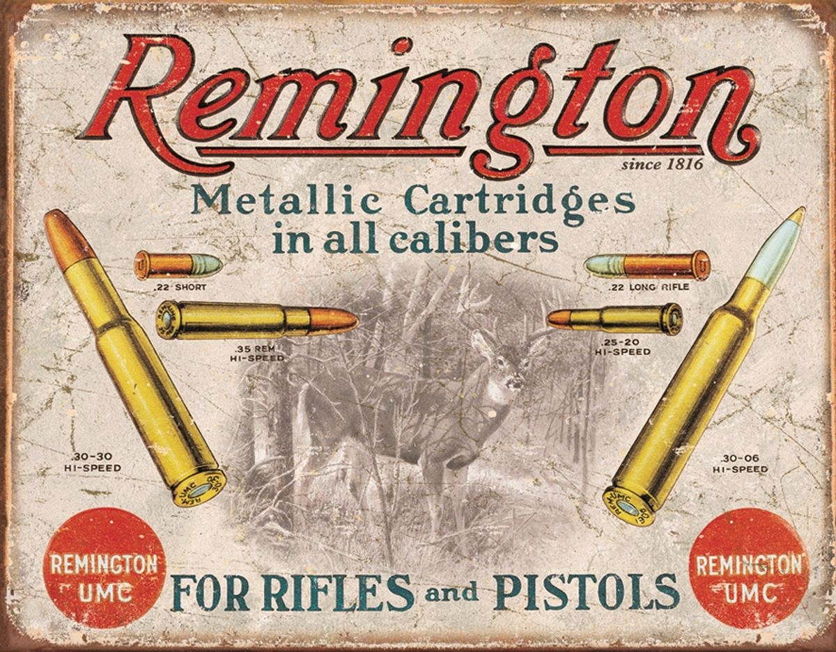 4 Tin Signs - Remington, Colt 17081869 - GunAuction.com