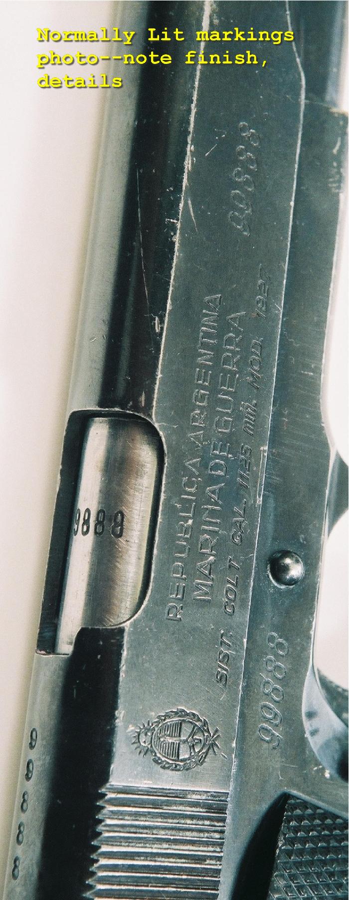 Dgfm-Fmap Argentina M1927 Argentine .45 Navy Marina De Guerra Sistema ...