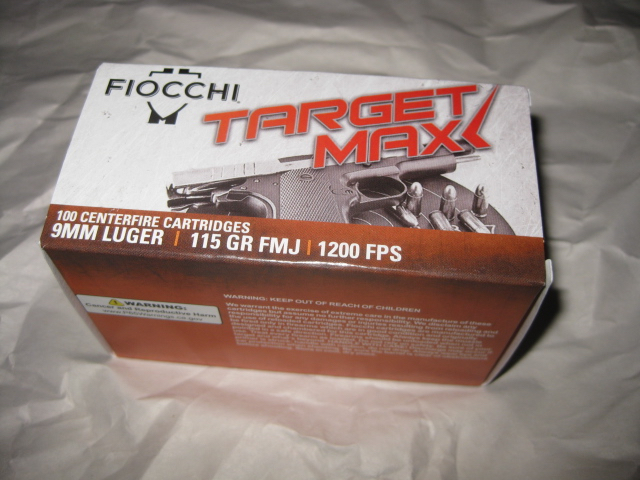 Fiocchi New 100 Rounds 9mm Luger Target Max 115 Grain 1200 Fps Fmj Ammo ...
