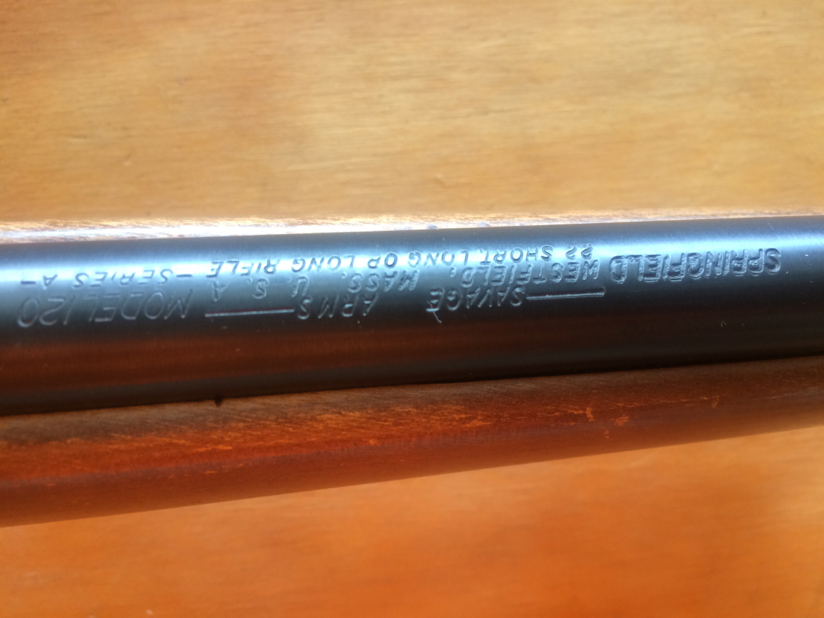 Savage Springfield Model 120 22lr Bolt Action Single Shot .22 Lr For ...