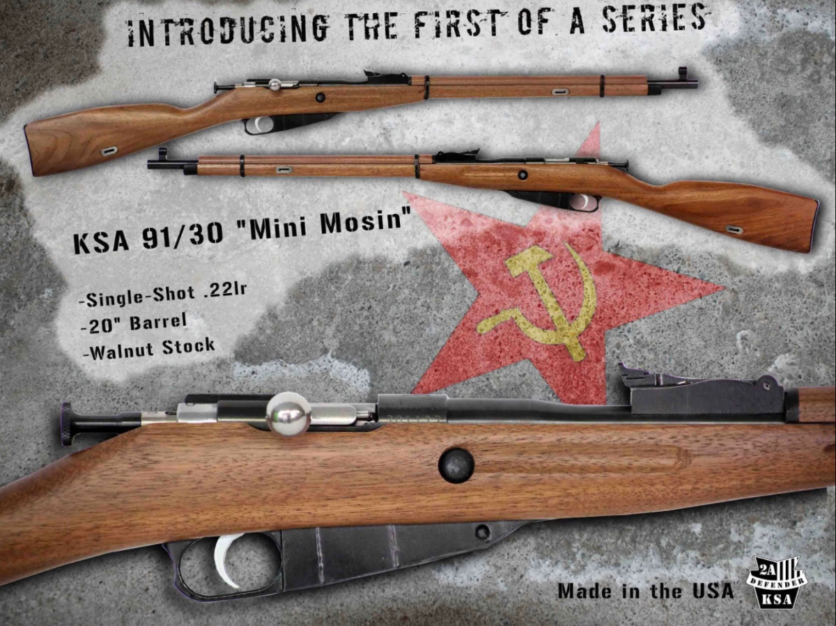 Keystone Sporting Arms Mini Mosin Nagant Single Shot 22 Bolt Action ...