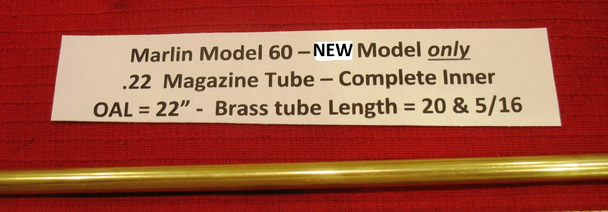 Marlin Model 60 .22 Inner Magazine Tube - For Post 1975 Rifles .22 Lr ...