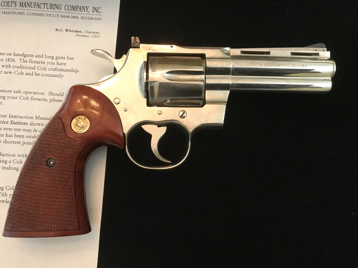 Colt 1967 Python Nickled - Near Perfect Condition .357 Magnum For Sale at GunAuction.com - 17182818