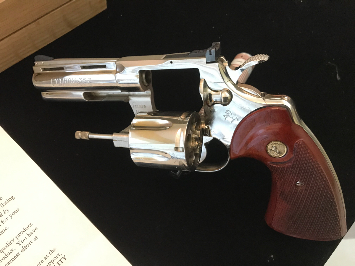 Colt 1967 Python Nickled - Near Perfect Condition .357 Magnum For Sale ...