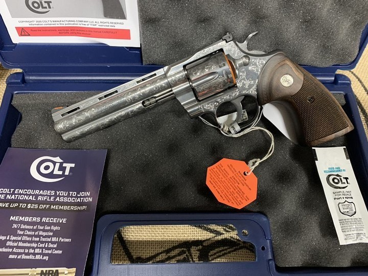 Colt Python Engraved Limited Edition 357 Mag/38 Spl 6" Barrel Stainless ...