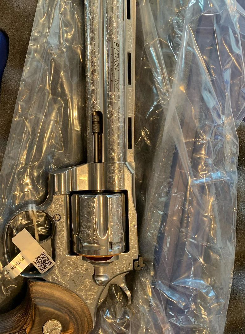 Colt Python Engraved Limited Edition 357 Mag/38 Spl 6" Barrel Stainless ...