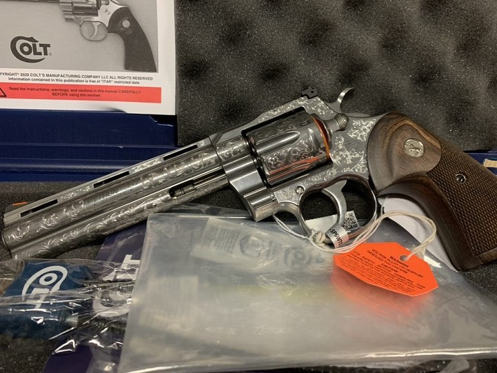Colt Python Engraved Limited Edition 357 Mag/38 Spl 6" Barrel Stainless ...