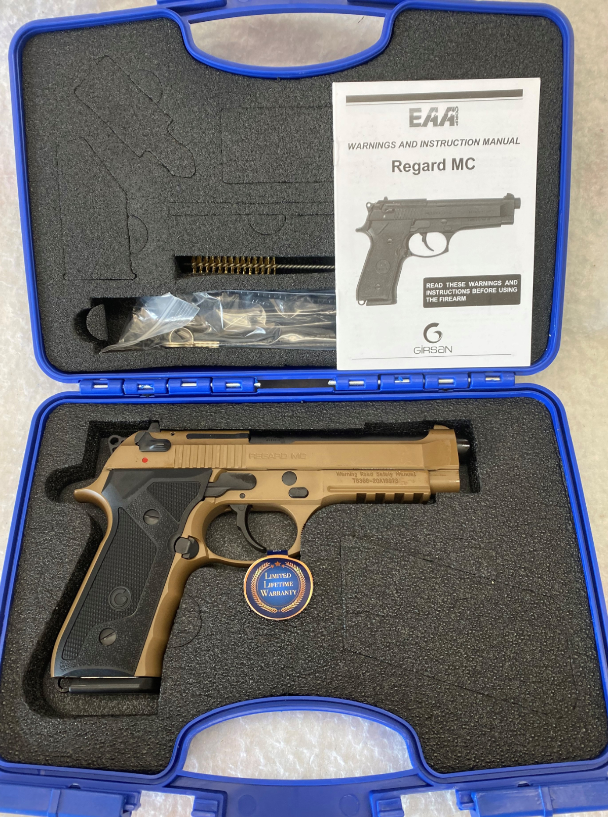Eaa Girsan Regard Mc 9mm Beretta 92 Clone. Flat Dark Earth 18+1 Selling ...