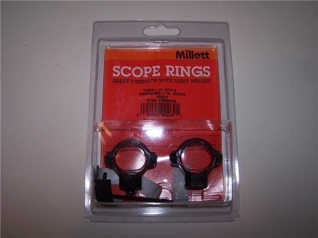 Sale NEW Millett 1" High Engraved Scope Rings Turn In Dovetail Free ...