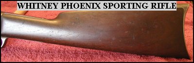 Whitney Arms Company Whitney/Phoenix Single Shot Sporting Rifle 38 Cal ...