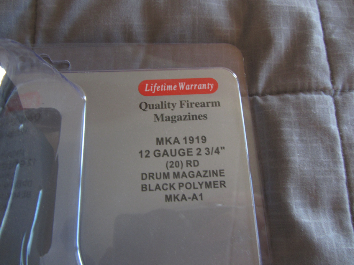 Promag Mka 1919 12 Gauge 2 3/4" (20) Rd Drum Magazine Black Polymer Mka ...