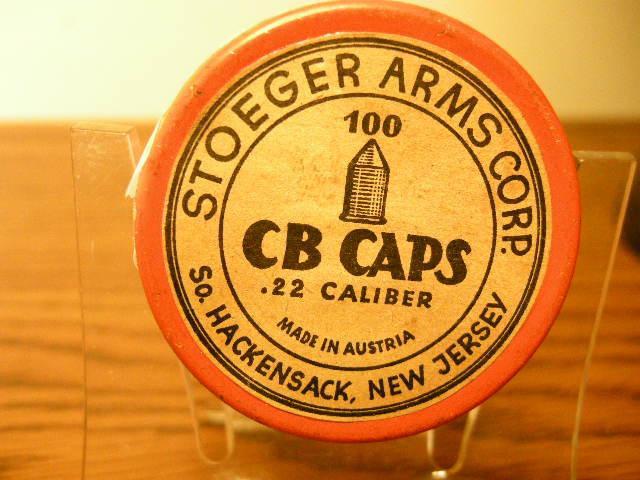Stoeger Tin Of .22 Cb Caps 100.Sealed Like New For Sale at GunAuction ...