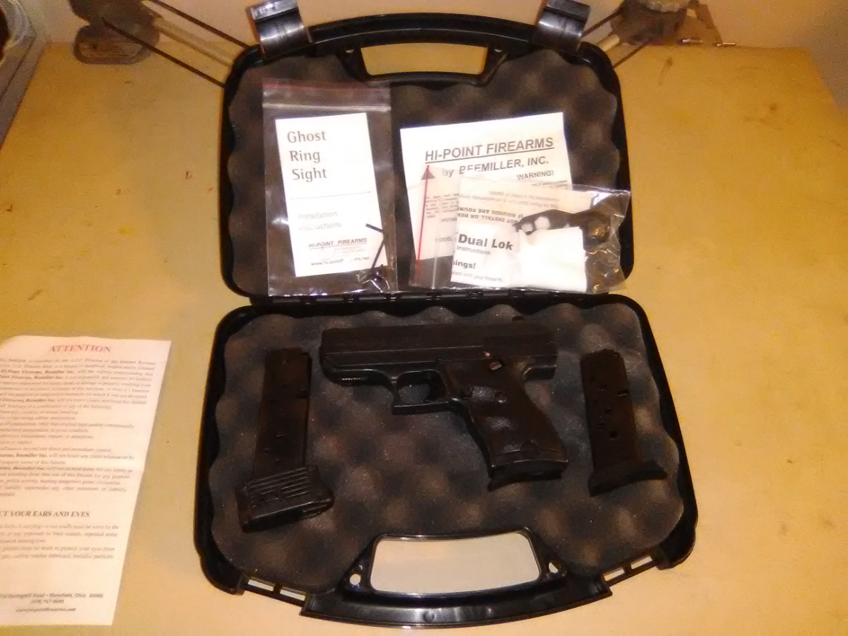 Hi Point 9mm C9 Semi-Auto, Like New With Hard Case And 3 Magazines And ...