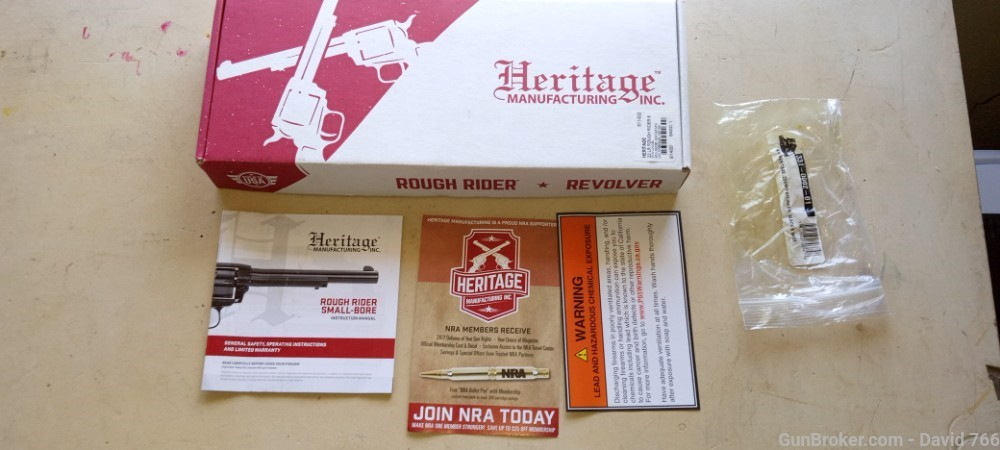 Heritage 6 round single action western style revolver with 22LR and ...