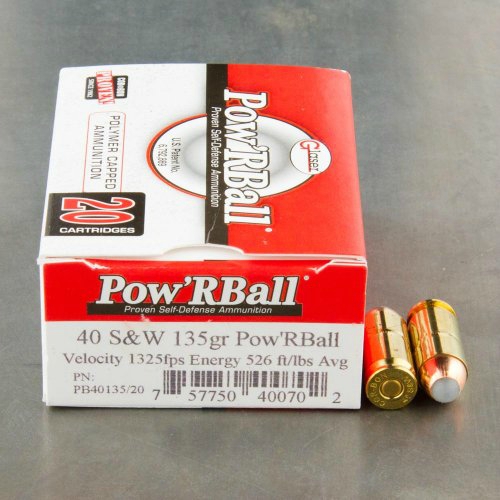 20rds - 40 S&W Corbon Pow`Rball 135gr. Ammo .40 S&W For Sale at ...