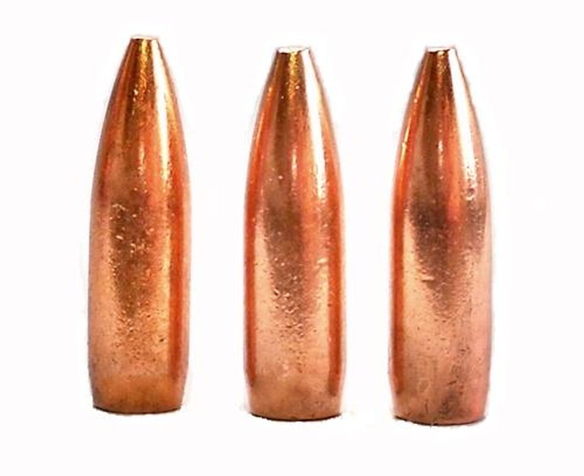 500- 223/5.56 NATO 55 grain FMJBT solid copper bullets