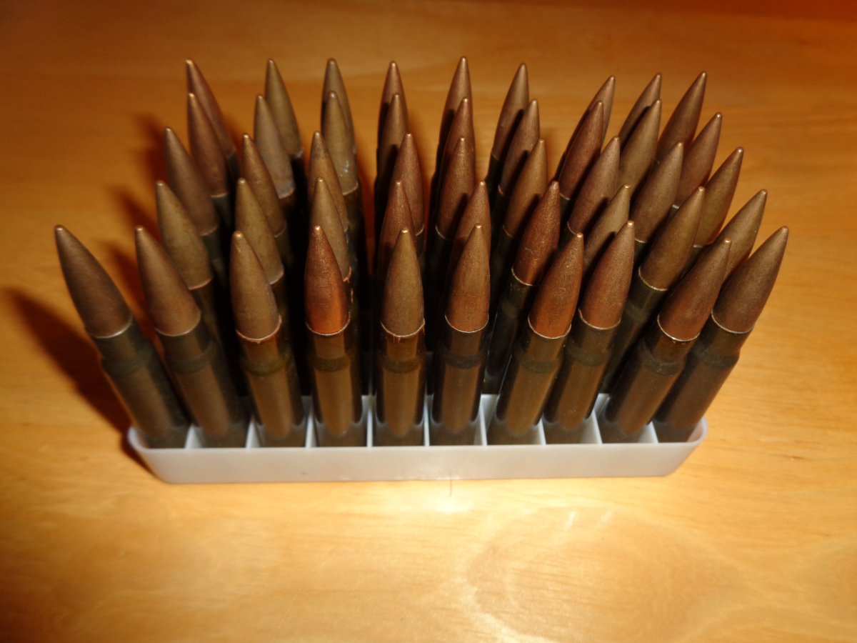 46 rounds Original German Military issued WWII 8mm Mauser (8x57) Steel ...